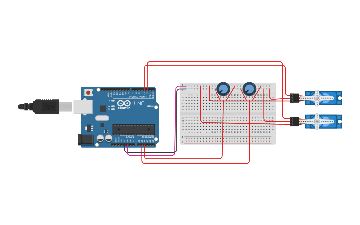 Circuit design Tugas 4 Motor servo - Tinkercad Circuit design Tugas 4 Motor servo - Tinkercad