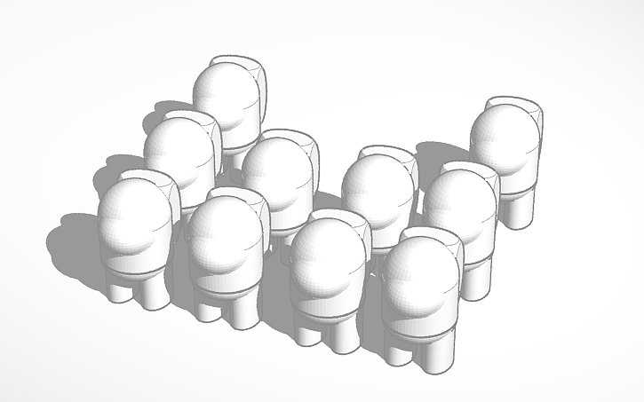 3D design Among us base template 10 pack - Tinkercad