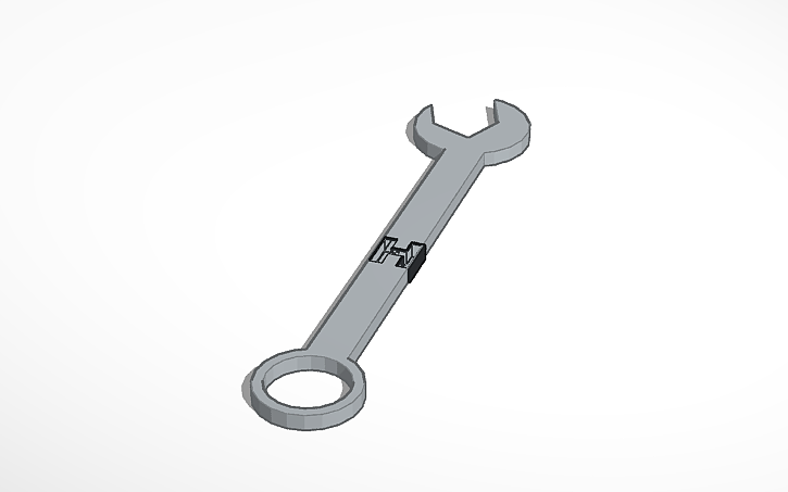 3D design spanner - Tinkercad