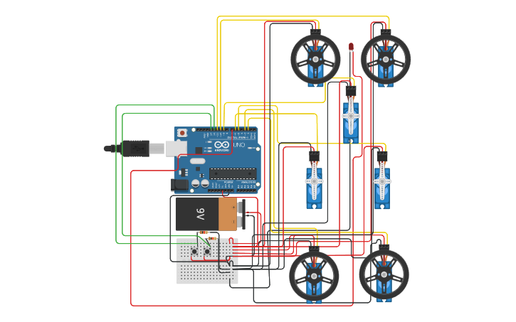 Circuit Design Humanoid Robot Tinkercad