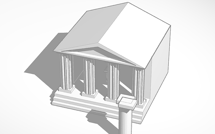 3D design prostyle greek temple | Tinkercad