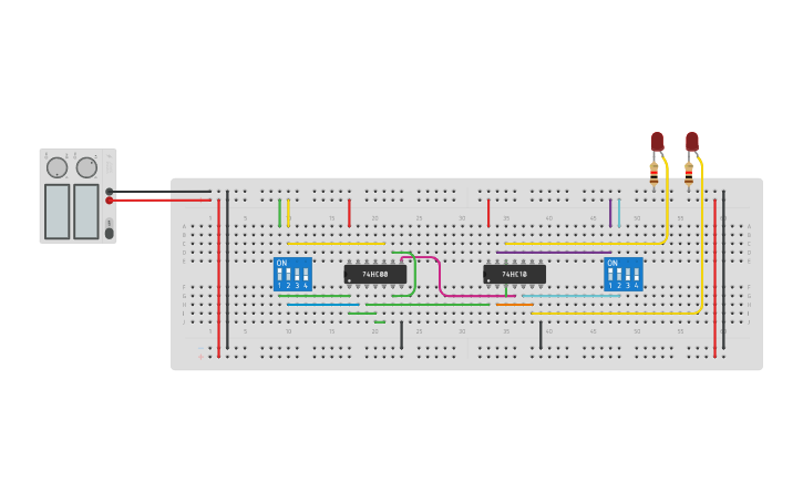 Circuit design D-FLIP FLOP | Tinkercad Circuit design D-FLIP FLOP | Tinkercad