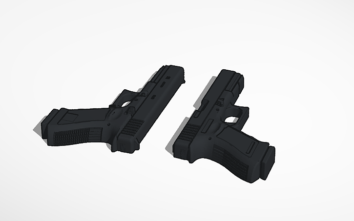 3D design glock 22 - Tinkercad