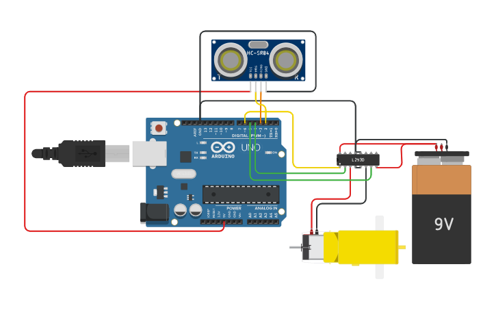 Circuit Design L293d Tinkercad