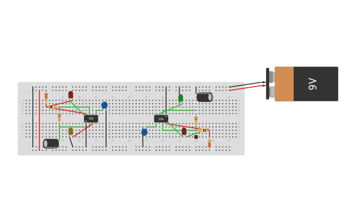 Circuit design blink light | Tinkercad