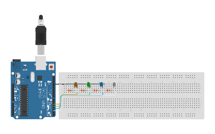 Circuit design ACTIVIDAD ARDUINO 2 VALERIA SALGADO 9-03 | Tinkercad
