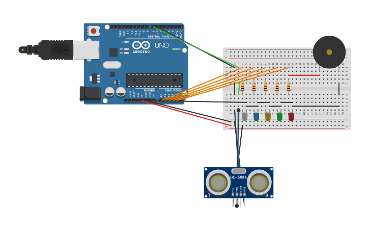 Circuit design water sensor - Tinkercad