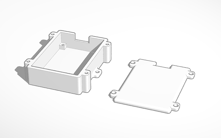 3D design PCB Case 60x40 | Tinkercad