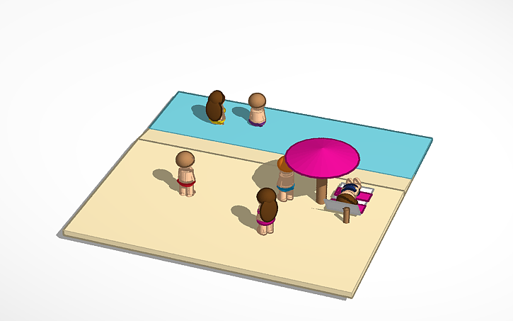 3D design The beach - Tinkercad