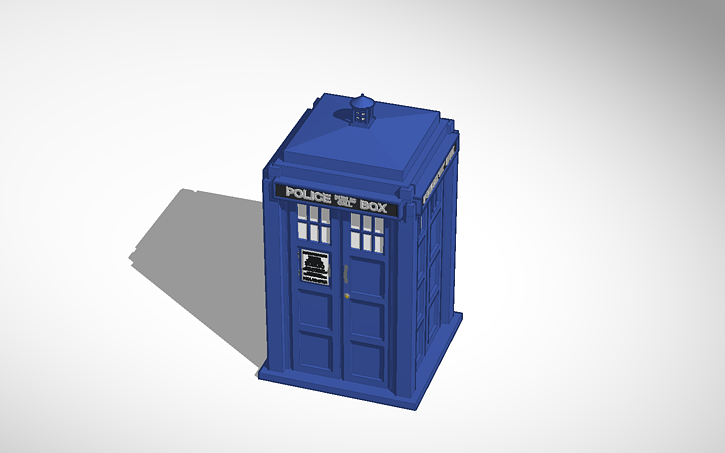 3D design Doctor Who Tardis - Tinkercad