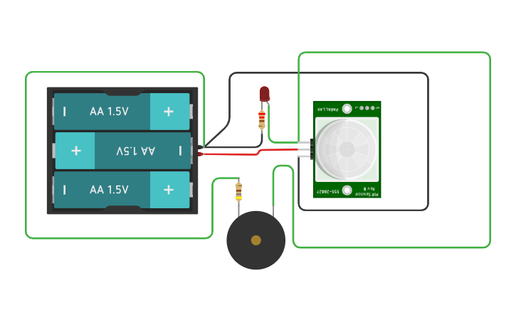 Circuit design Final Task: Anti theft Alarm - Tinkercad