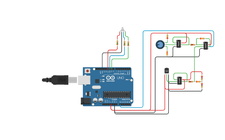 Circuit Design Sensor De Temperatura Tinkercad