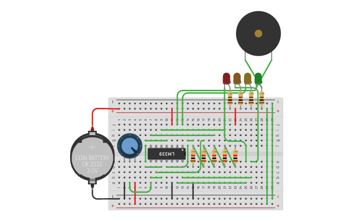 Circuit design Battery Monitoring | Tinkercad