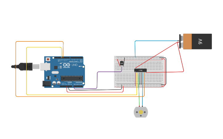 Circuit Design Temperature Based Fan Speed Control Tinkercad