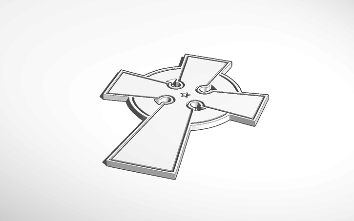 3D design Celtic Cross - Tinkercad