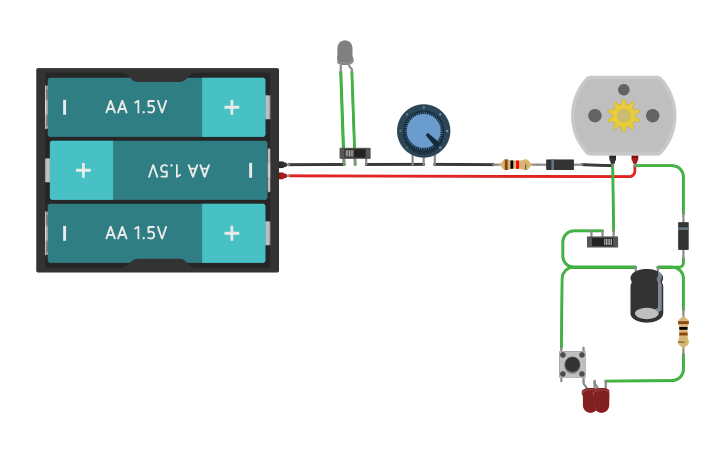Circuit design DC motor/generator circuit - Tinkercad