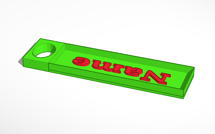 3D design (working) 3D Printer custom tag | Tinkercad