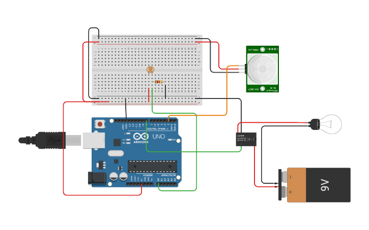 Circuit design Home Automation Project - Tinkercad