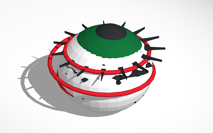 3D design Disembodied Eye With Shrapnel: View from above (You can use ...