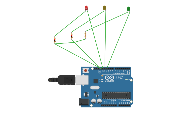 Circuit design traffic - Tinkercad
