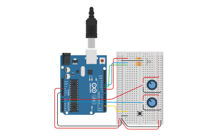 Circuit design rgb joystick | Tinkercad