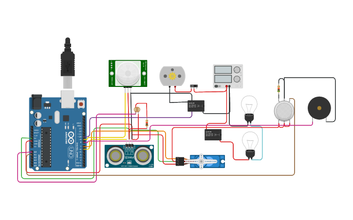 Circuit design Home Automation - Tinkercad