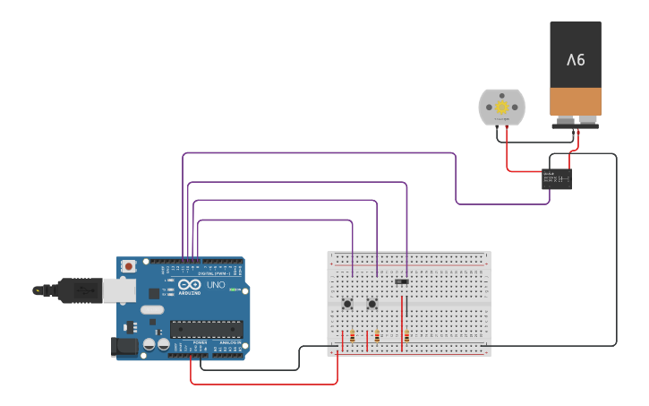 Circuit design Atividade 03 - Esteira - Tinkercad