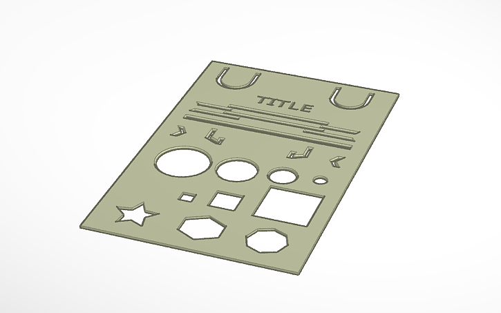 3D design Bullet Journal Stencil - Tinkercad
