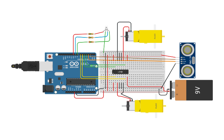 Circuit design Run run - Tinkercad