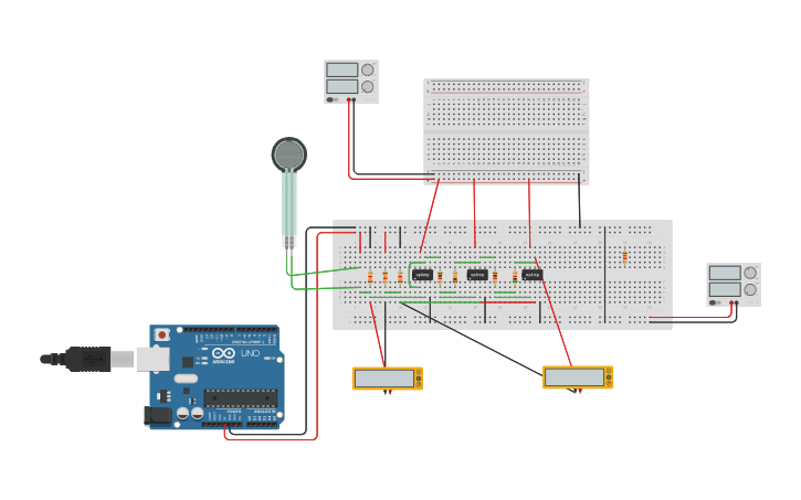 Circuit design Op_Amp Force Sensor - Tinkercad