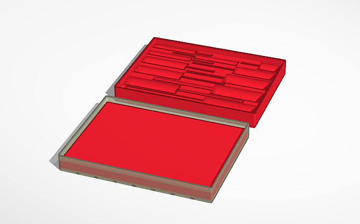 3D design Gridfinity 8x6x5+ Screwdriver Tray - Tinkercad