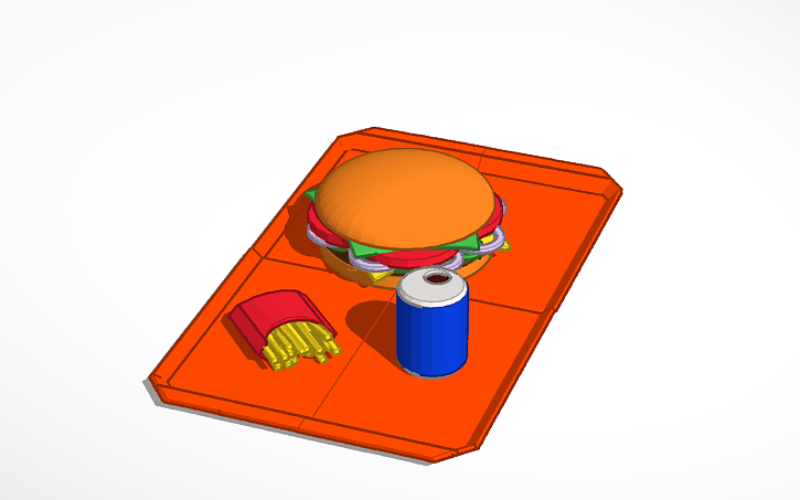 3D design Fast Food - Tinkercad