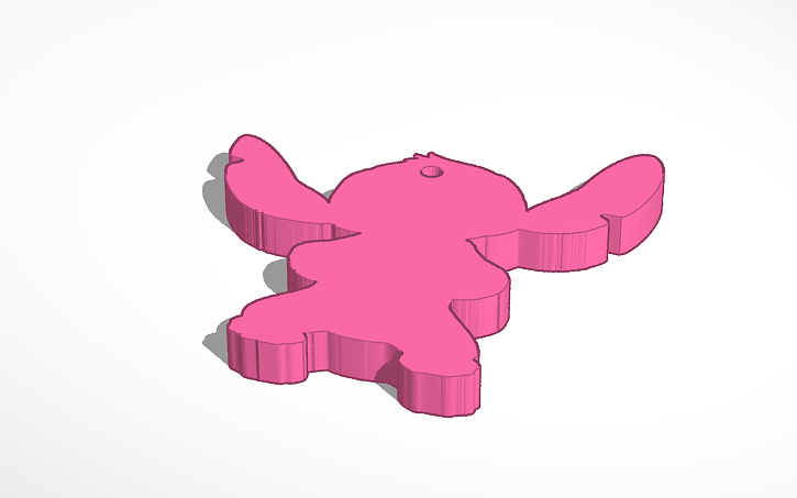 3D design stitch keychain - Tinkercad