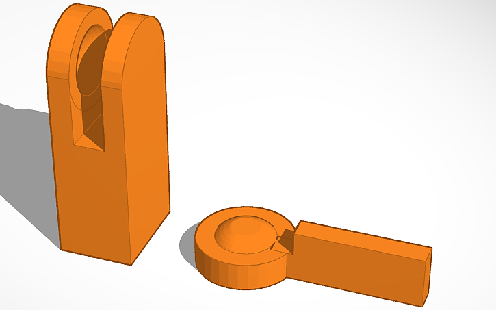 3D design Snap Hinge - Tinkercad