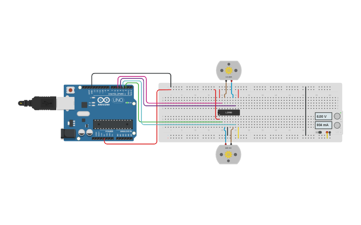 Circuit design Movimiento de Motor con Arduino, Daniel Muñoz 11A | Tinkercad