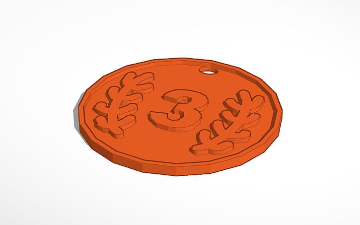 3D design medail 3 - Tinkercad