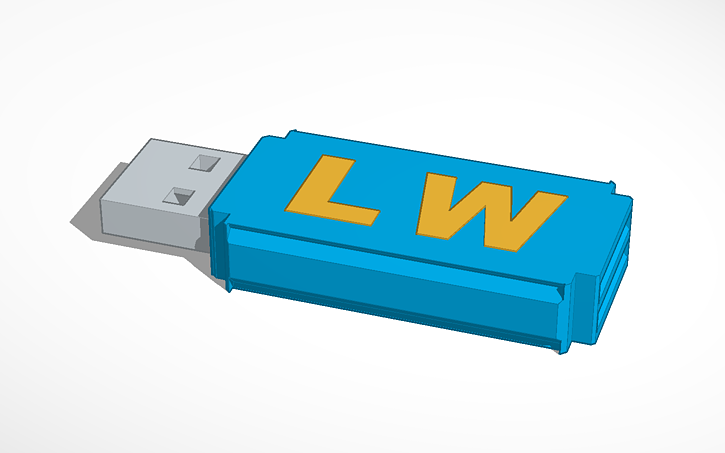 3D design USB in USB - Tinkercad