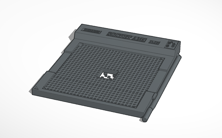 3D design AMD AM4 CPU Socket - Tinkercad