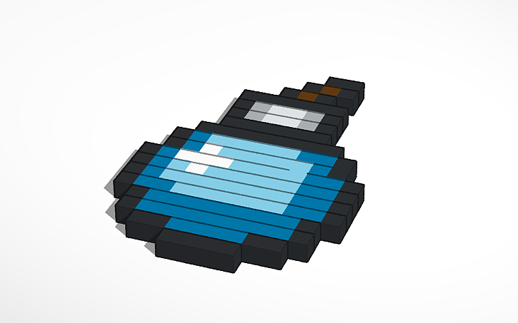 3D design Zelda Pixel Bomb - Tinkercad