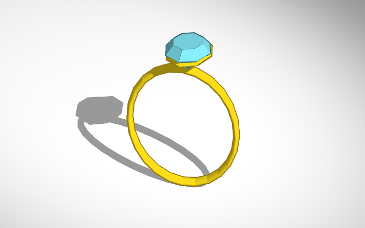 3D design Diamond Ring - Tinkercad