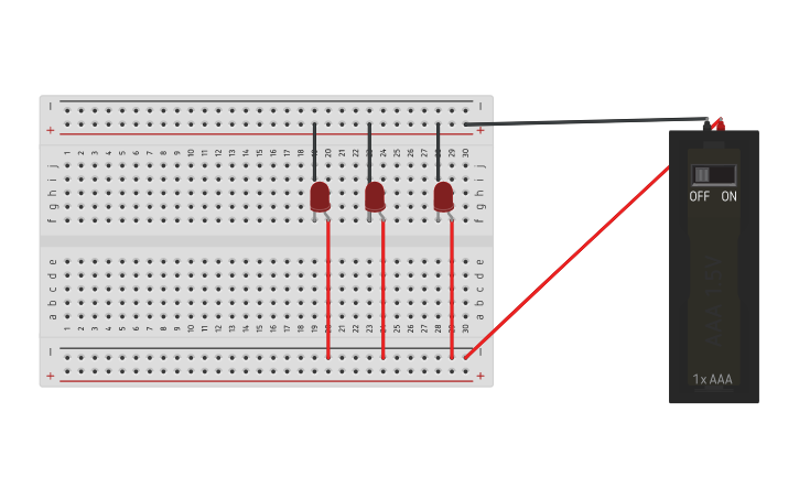 Circuit design parallel circuit - Tinkercad
