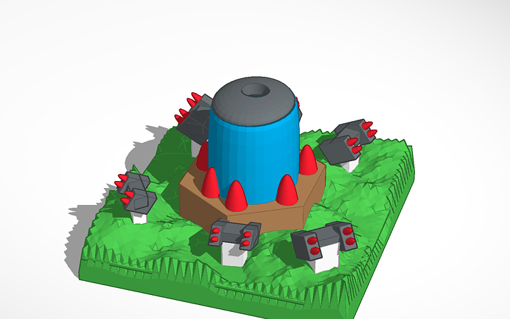 3D design NUCLEAR ROCKET BASE!!!!!!!! #AwesomeStuffOnly - Tinkercad