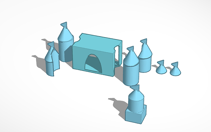 3D design Disney Castle - Tinkercad