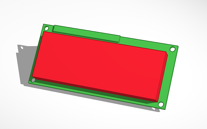 3D design Parallax Serial LCD 2X16 #template | Tinkercad