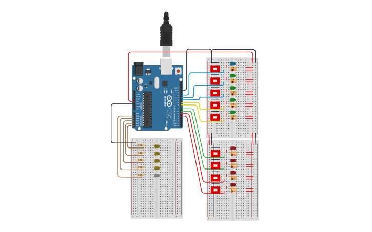 Circuit design 4-Bit Full Adder - Tinkercad