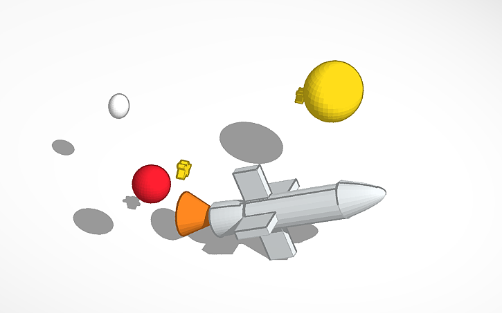 3d Design Rocket 3000 0 Chicas Tinkercad