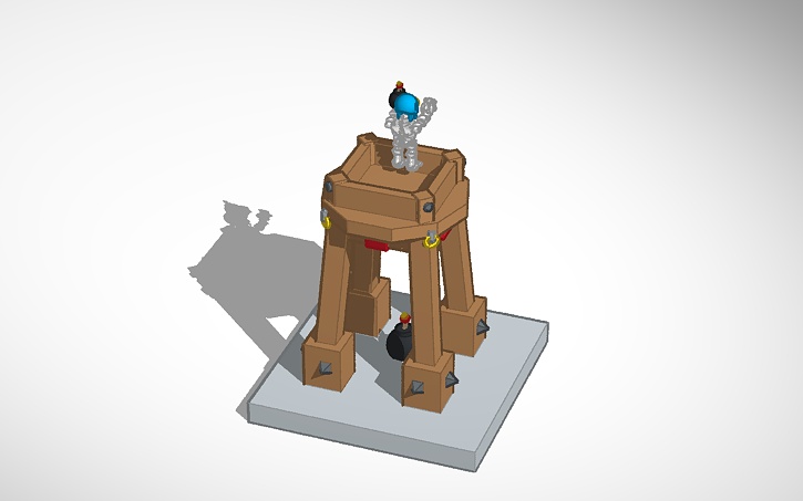 3D design bomb tower - Tinkercad