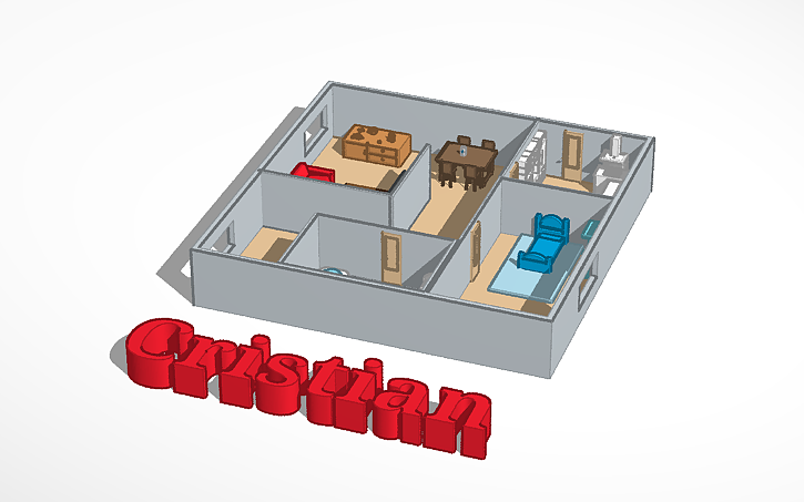 3D design Diseño de interior de casa - Tinkercad
