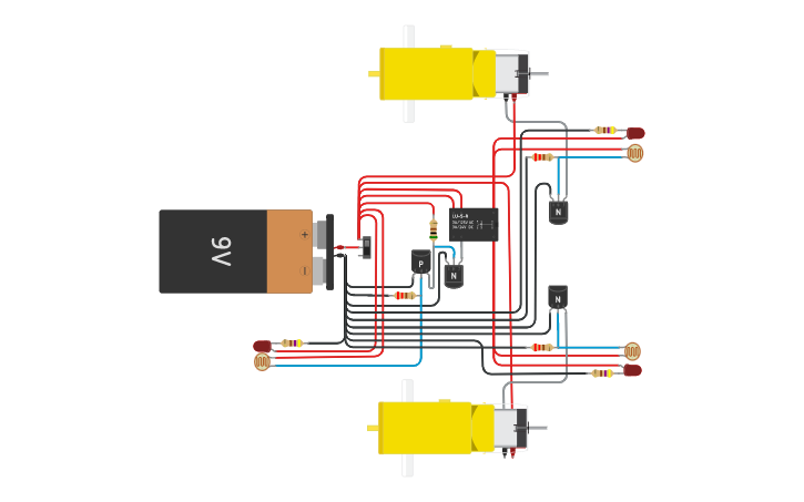 Circuit Design Transistor Based Line Follower Obstacle Detection