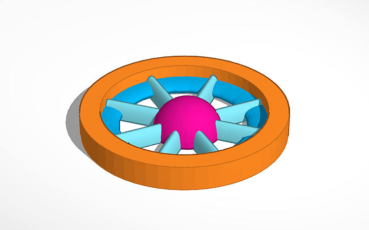 3D design spoke wheel final - Tinkercad